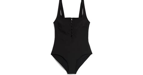 And Other Stories And Button Up One Piece Swimsuit In Black Lyst