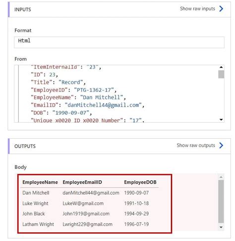 How To Create An Html Table From An Array In Power Automate Formatting Enjoy Sharepoint