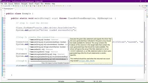 jdbc to database connection eclipse youtube