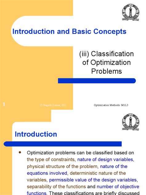 classification of optimization problems pdf mathematical optimization statistical