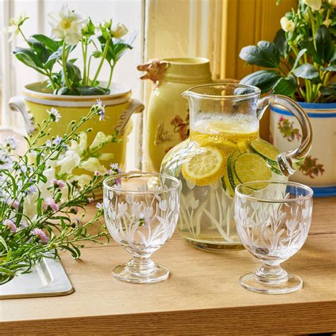 Golden Tulips Set Of 2 Wine Glasses Emma Bridgewater Uk