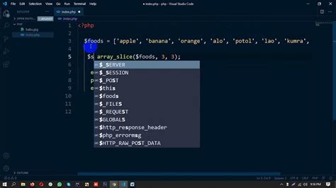 php part 51 array slice array splice youtube