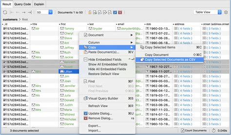 Flatten Nested MongoDB Collections Fields Arrays With Table View