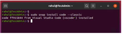 Install Visual Studio Code Ubuntu 20
