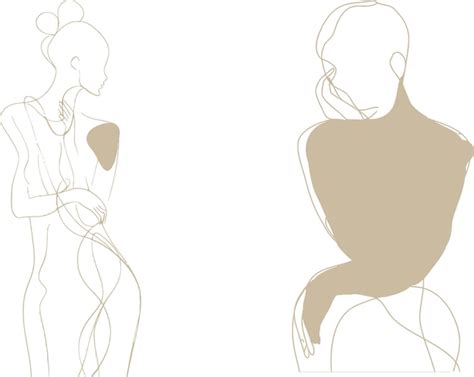 색 고립 된 배경 에 벌거벗은 여자 의 그림 으로 면 을 보여 주는 현대적 인 일러스트레이션 프리미엄 벡터