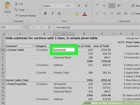 How To Add A Column In A Pivot Table Steps With Pictures