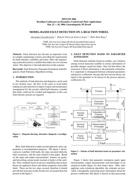 pdf model based fault detection on a reaction wheel
