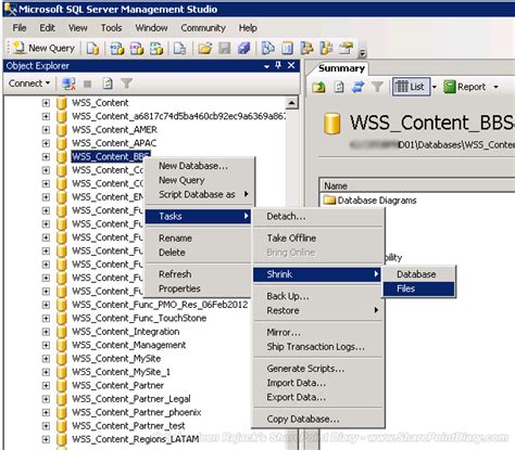 sharepoint sql server truncate and shrink sharepoint transaction logs databases