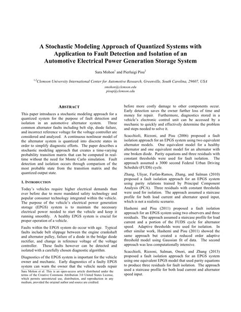 pdf a stochastic modeling approach of quantized systems with application to fault detection
