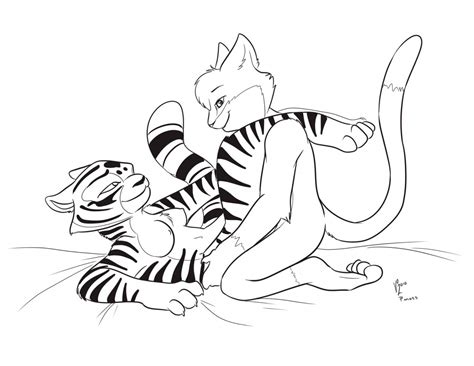 Rule 34 Breasts Claws Creepy Smile Fur Furry Kung Fu Panda Lineart Master Tigress No Color
