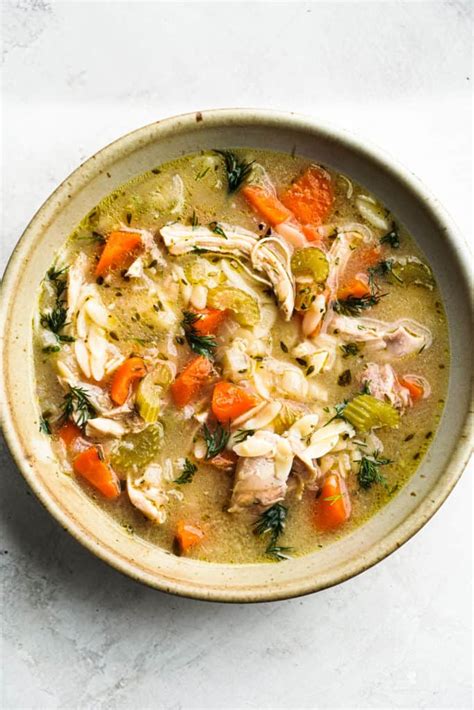 Lemon Chicken Orzo Soup Whisper Of Yum