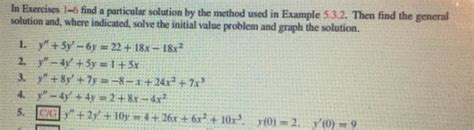 solved in exercises 1 6 find a particular solution by the