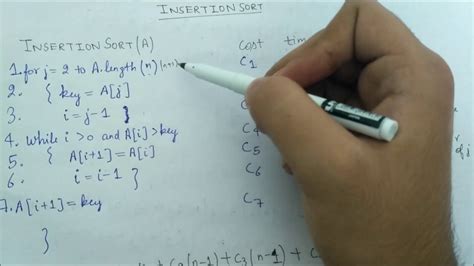 insertion sort time complexity part 2 youtube