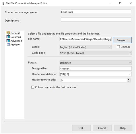 SSIS Flat File Destination Ssis Tutorial