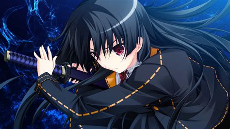 Hintergrundbilder Illustration Anime Brünette Schwert Mädchen Haltung Schau
