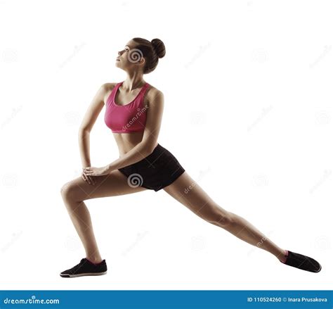 Entrenamiento De La Gimnasia Del Estiramiento De La Mujer De La Aptitud Estirando Deporte De