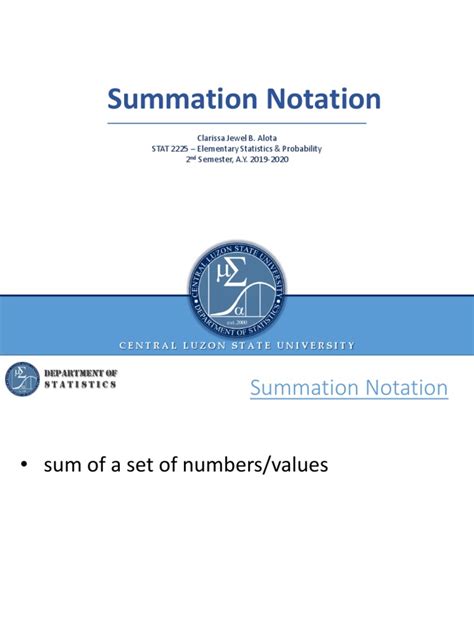 summation notation pdf summation elementary mathematics