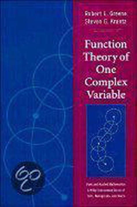 function theory of one complex variable 9780471804680 robert e greene boeken
