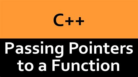 passing pointers to a function in c youtube