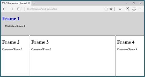 How To Create Frameset Rows And Columns In Html Webframes Org
