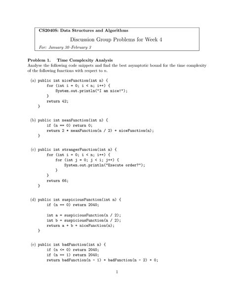 Tut2 Tut 2 CS2040S Data Structures And Algorithms Discussion Group