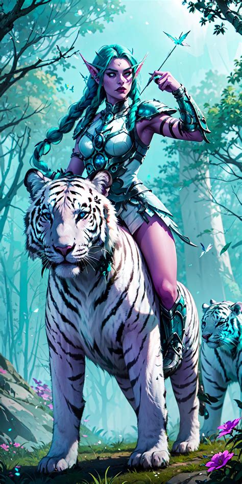 1girl Beautiful Tyrande Stand Seaart Ai