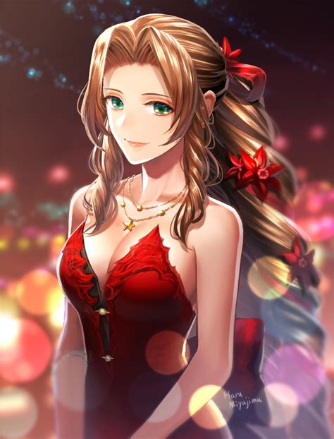 Aerith Gainsborough And Aerith Gainsborough Final Fantasy And 2 More Drawn By Harutoyst