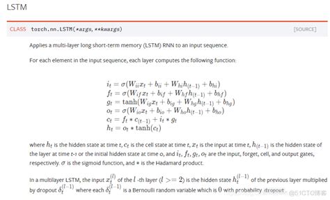 [pytorch系列 53]：循环神经网络 torch nn lstm（）参数详解 51cto博客 pytorch实现循环神经网络