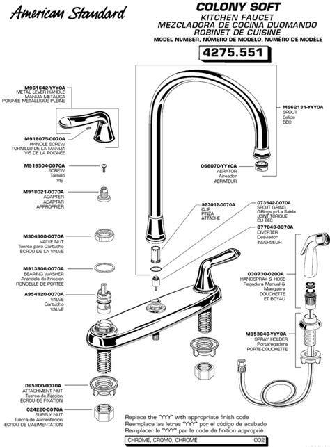 Kitchen Sink Faucet Parts Diagram
