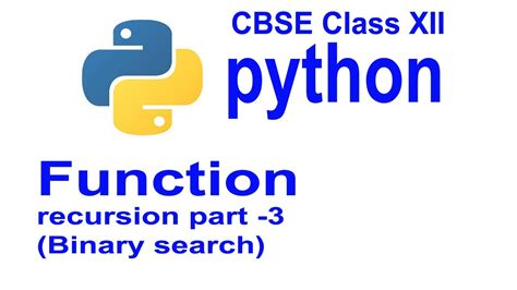 function part 8 binary search using recursion youtube