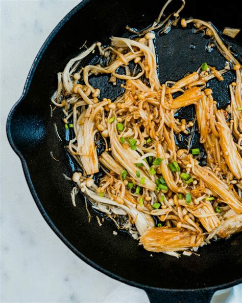 Enoki Mushrooms Info And Recipe A Couple Cooks