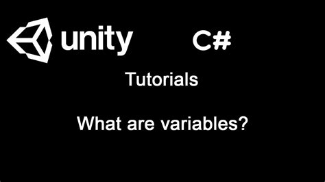 Unity Tutorials What Are Variables YouTube