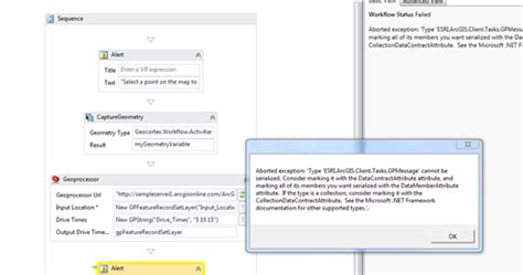 how to get rid of serialization errors in essentials workflow vertigis
