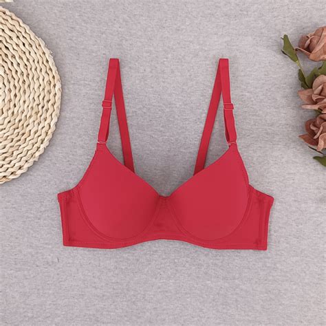 Kugisaki Bra On Clearance Women Solid Underwear Sexy Small Breasts Push Up Detachable Double