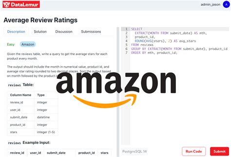 Amazon Sql Interview Questions 6 Real Sql Questions From Amazon Data Science And Analytics Interviews