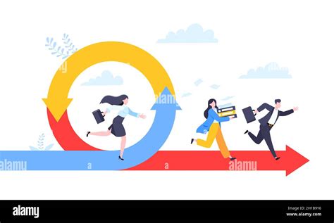 Agile Development Methodology Business Concept Flat Style Design Vector