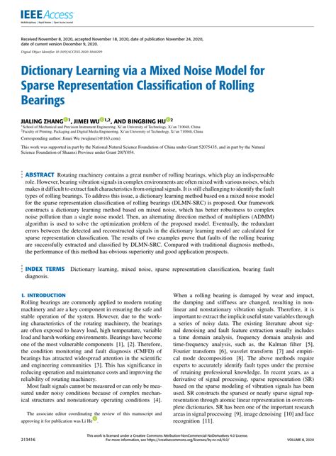 pdf dictionary learning via a mixed noise model for sparse representation classification of