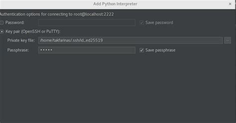 Failed To Load Identity File Using Ssh Whene I Add An SSH Interpretr