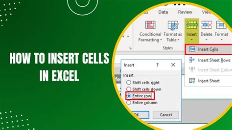 Excel Basics How To Insert Cells In Excel Earn Excel