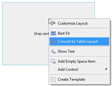 Table Layout WinForms Controls DevExpress Documentation
