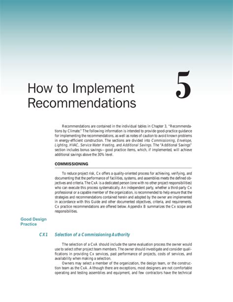 5 how to implement recommendations