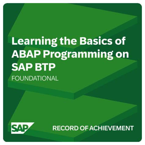 Learning The Basics Of ABAP Programming On SAP BTP Record Of