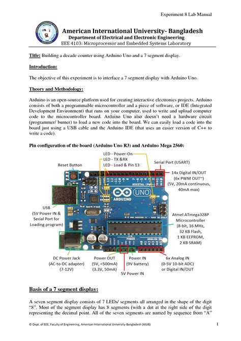 solution microprocessor lab 8 building a decade counter using arduino uno and a 7 segment