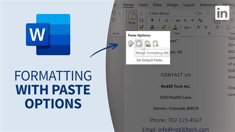 Word Tutorial Formatting Text With Paste Options YouTube