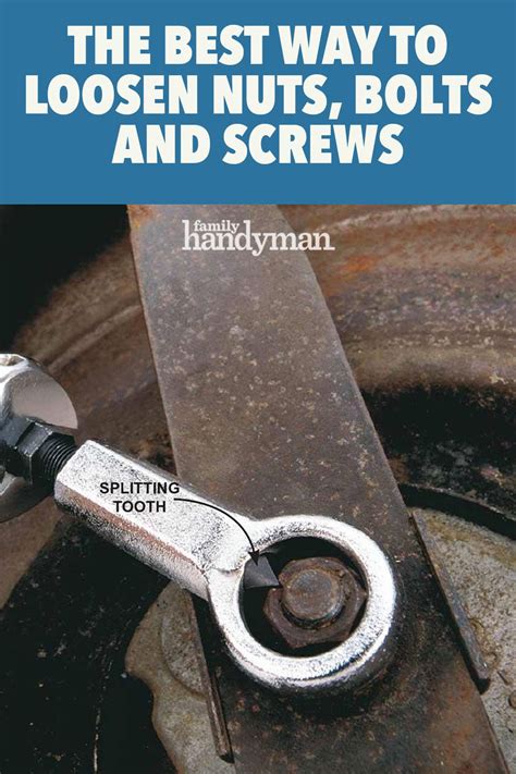 How To Loosen Nuts Bolts And Screws Artofit