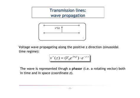 transmission lines wave propagation