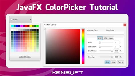 JavaFX ColorPicker Tutorial For Beginners YouTube