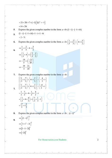 NCERT Solutions For Class 11 Maths Chapter 5 Complex Numbers And