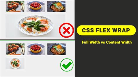 CSS Flex Wrap Content Full Width Vs Content Width Responsive Box