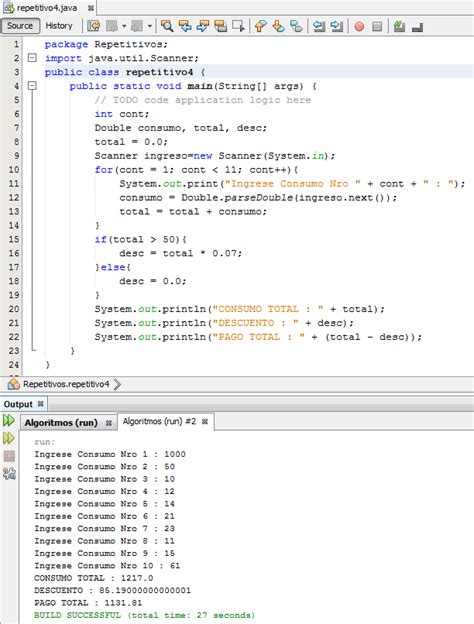 JAVA NETBEANS REPETICION FOR EJERCICIO 04